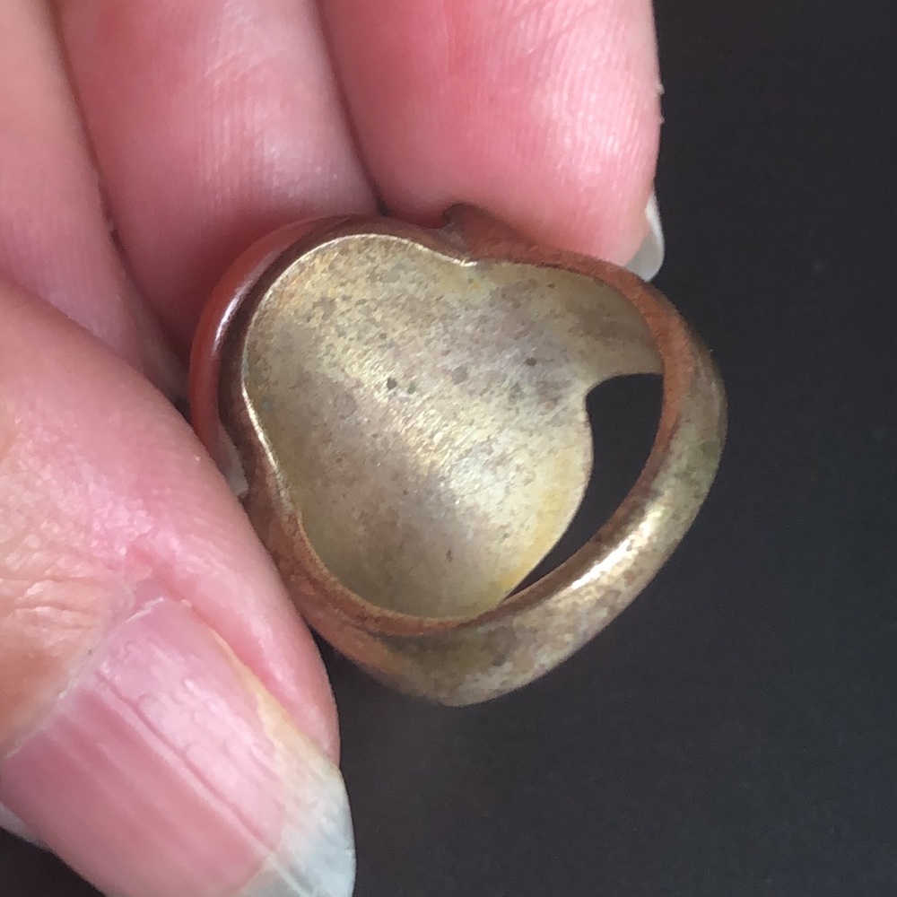 Vintage Orange/Rust Colored Stone Ring - Gem